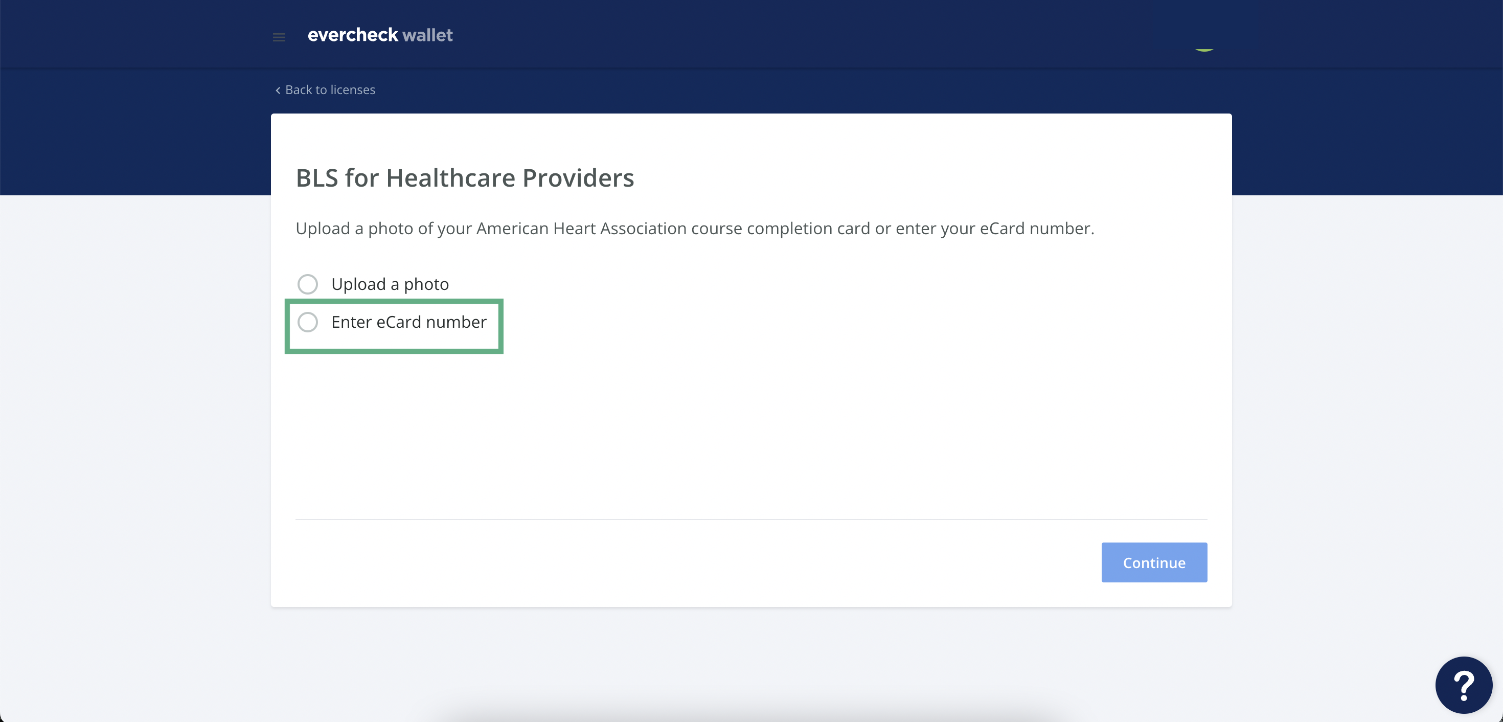 Submitting American Heart Association Credentials Via EverCheck Wallet ...